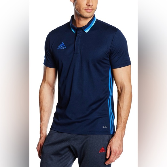 adidas | Shirts | Adidas Climalite Blue Performance Polo Shirt | Poshmark